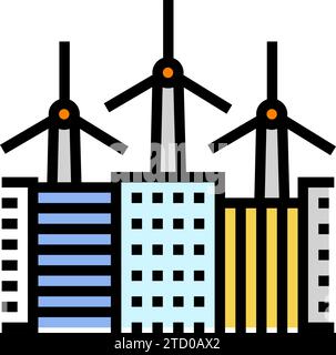 smart grid energy color icon vector illustration Stock Vector Image ...