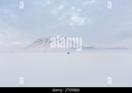 Kirkor mountain and its unique snowy landscape, Tatvan, Bitlis Stock ...