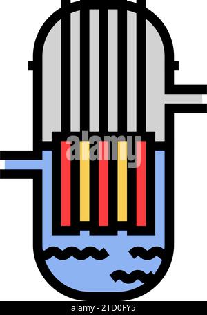 nuclear reactor with fuel rods icon doodle illustration Stock Vector ...