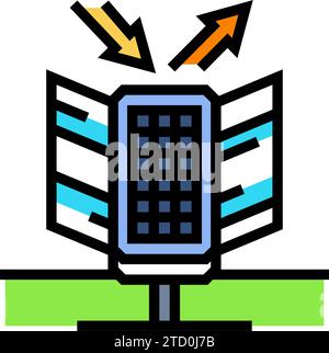 reflectors solar panel color icon vector illustration Stock Vector ...