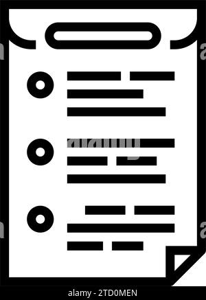 bullet points list line icon vector illustration Stock Vector Image ...