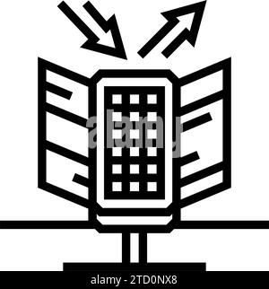reflectors solar panel line icon vector illustration Stock Vector Image ...