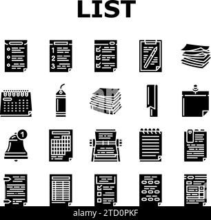 Approve glyph icons set. Quality assurance. Verification and validation. Confirmation ...