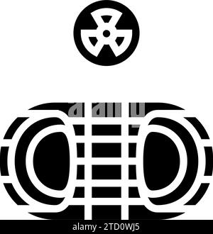 fusion nuclear energy glyph icon vector illustration Stock Vector Image ...