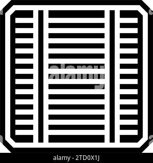 photovoltaic cells solar panel glyph icon vector. photovoltaic cells ...