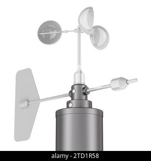 Anemometer, 3D rendering isolated on white background Stock Photo - Alamy