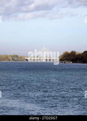 Megyeri Bridge, cable-stayed bridge, Római Part, Roman Beach, Roman ...
