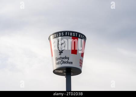 World's First KFC (Kentucky Fried Chicken) restaurant bucket sign in ...