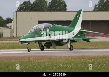 8818, a BAe Hawk 65 operated by the Saudi Hawks (or Saudi Falcons), the ...