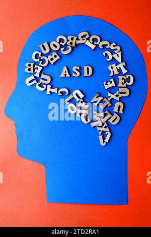 Diagram representing the human brain and ASD Stock Photo - Alamy