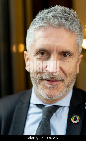 The Minister of the Interior, Fernando Grande-Marlaska, during a ...