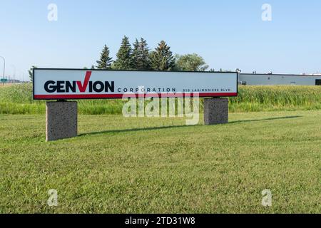 The Ground sign for Genvion Corporation headquarters in Winnipeg ...