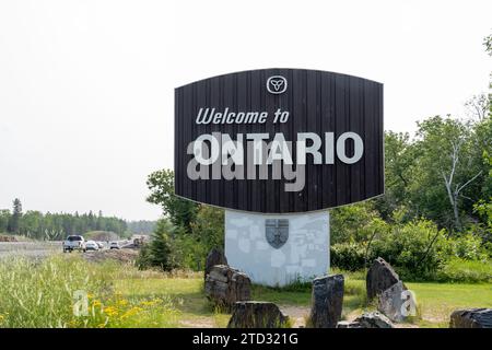 Welcome to Ontario signage in Ontario, Canada Stock Photo - Alamy