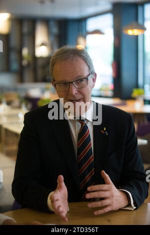 Madrid, 09/23/2019. Interview with German politician Axel Voss. Photo ...