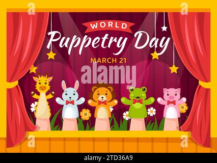 World Puppetry Day Vector Illustration on March 21 for Puppet Festivals ...