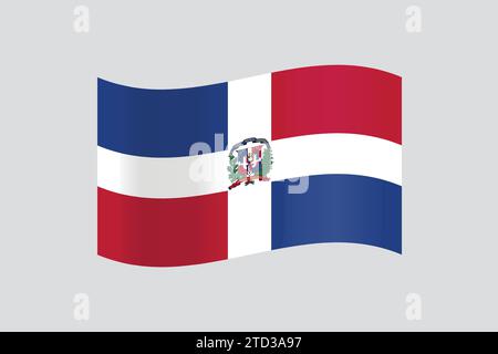 Flag of Dominican Republic - Vector illustration Stock Vector Image ...