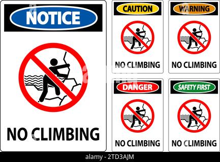 No Climbing Sign Warning - No Climbing Stock Vector Image & Art - Alamy