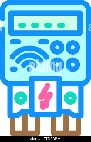smart meters electric icon color illustration Stock Vector Image & Art ...