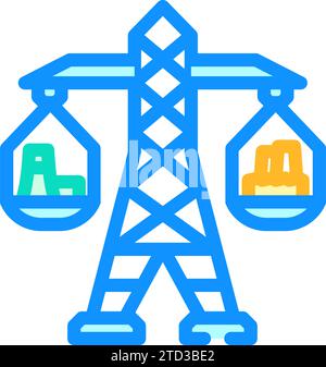 grid balancing energy color icon vector illustration Stock Vector Image ...