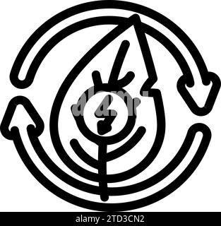 conversion biomass line icon vector illustration Stock Vector Image ...