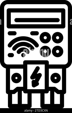 smart meters electric line icon vector illustration Stock Vector Image ...