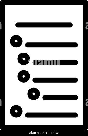 bullet points list line icon vector illustration Stock Vector Image ...