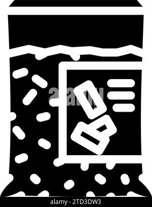 wood pellets biomass glyph icon vector illustration Stock Vector Image ...