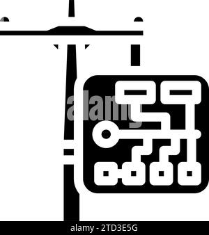 microgrids electric grid glyph icon vector illustration Stock Vector ...