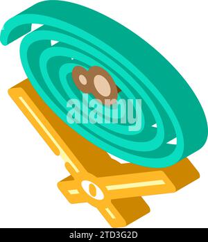 gravity waves space exploration isometric icon vector. gravity waves ...