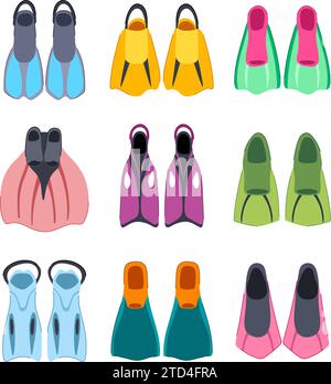 aquatics flippers cartoon vector illustration Stock Vector Image & Art ...