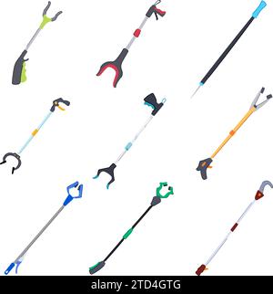 grabber tool set cartoon vector illustration Stock Vector Image & Art ...