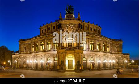 Interior architecture, Semperoper opera house, Dresden, Saxony, Germany ...