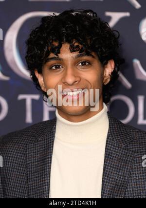 London, UK. December 16th, 2023. Leah Sava Jeffries, Walker Scobell and ...