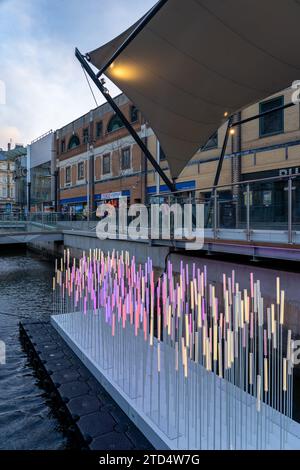 The dock feeder canal, newly opened December 2023, Churchill Way ...