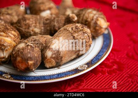 Satoimo or taro root is a starchy root vegetable that is widely enjoyed ...