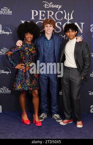 (left to right) Leah Sava Jeffries, Walker Scobell and Aryan Simhadri ...
