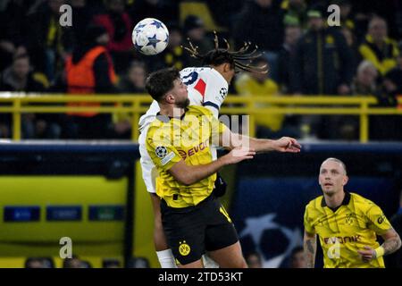 29 Bradley BARCOLA (psg) - 12 Luck ZOGBE (sb29) during the Ligue 1 ...
