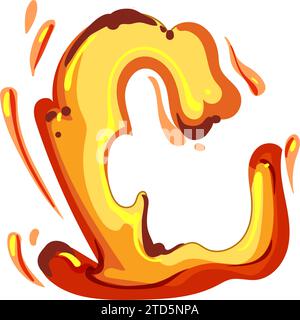 liquid lava splash cartoon vector illustration Stock Vector Image & Art ...