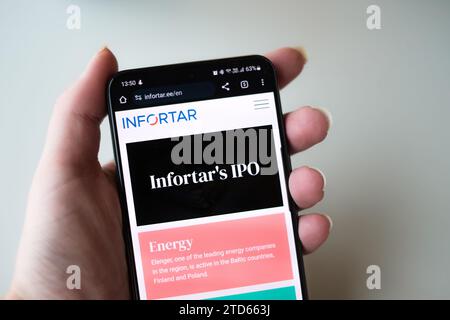 Tallinn, Estonia - November 28, 2023: Infortar logo and web page Stock ...