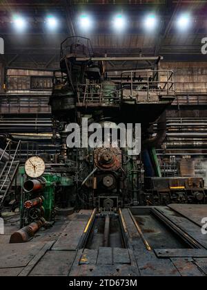 Rolled metal factory. Continuous hot rolling mill Stock Photo - Alamy