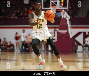 December 16, 2023: Vermont Catamounts guard Brenton Mills (5) controls ...