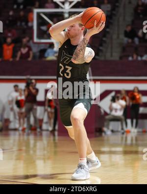 December 16, 2023: Virginia Tech Hokies guard Tyler Nickel (23) looks ...