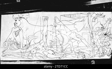 04/30/1937. Creative process of Picasso's Guernica. Second Image, Mid ...