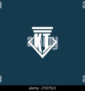 KI initial monogram logo for law office, lawyer, advocate with pillar ...