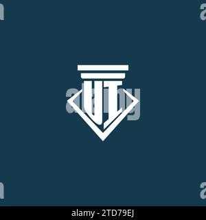 UI initial monogram logo for law office, lawyer, advocate with pillar ...