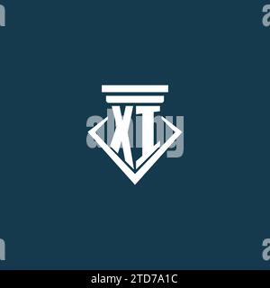 XI initial monogram logo for law office, lawyer, advocate with pillar ...