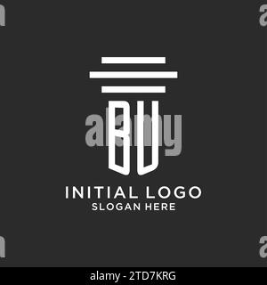 A design of The initials BU logo is simple and modern on white background Stock Vector Image ...