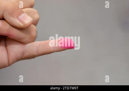 Election ink, indelible phosphoric ink or electoral stain, a semi ...