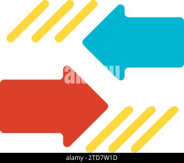 Counter arrows pointers, business process organization symbol. Mutually ...