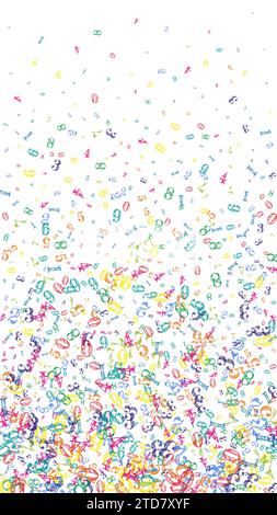 Scattered numbers. Colorful childish digits flying chaotic. Back to ...